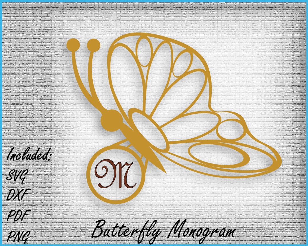 Butterfly Monogram, SVG Cut File, Cut Files , Butterfly Monogram SVG - Etsy