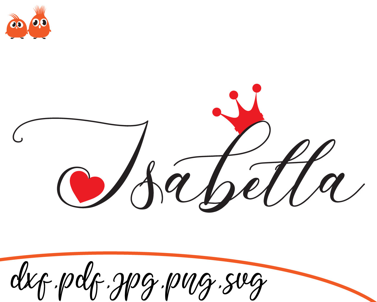 Isabella, Beautiful Baby Names, SVG Cut File, Cut Files Beautiful Baby ...