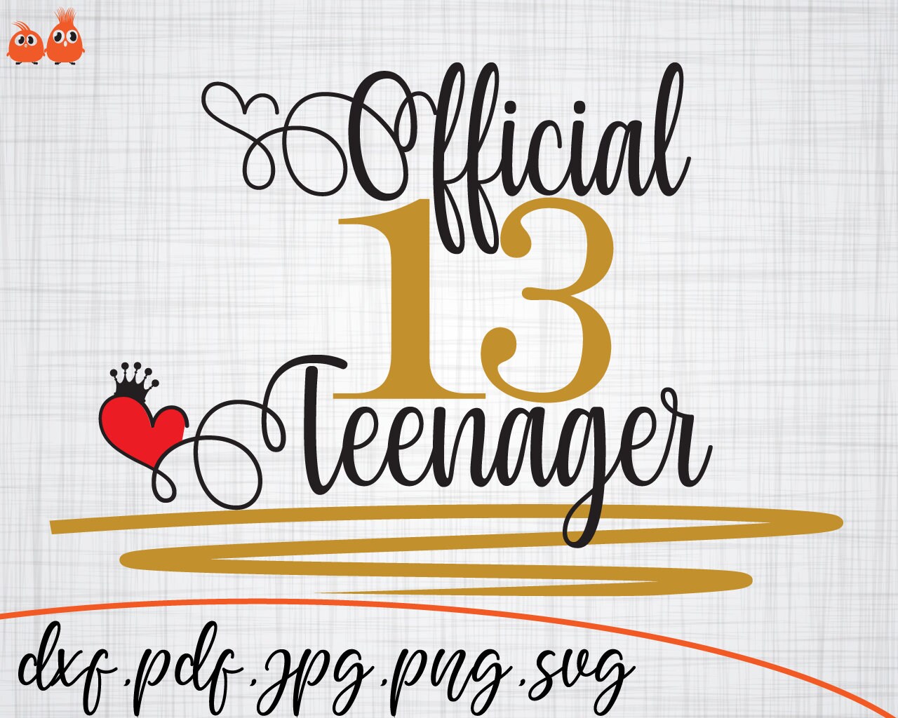Official Teenager SVG Birthday Cut File SVG Cut File | Etsy