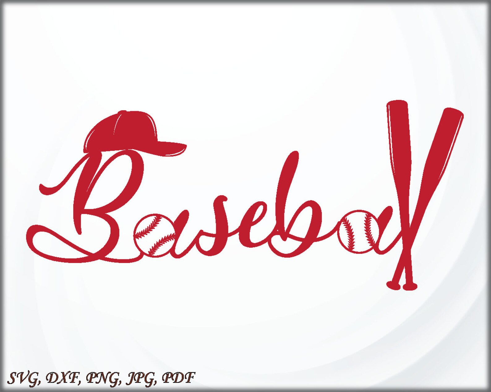 Baseball SVG File Baseball DXF Baseball Cut File Baseball | Etsy