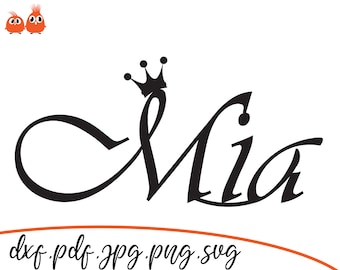 Mia Svg File - Etsy