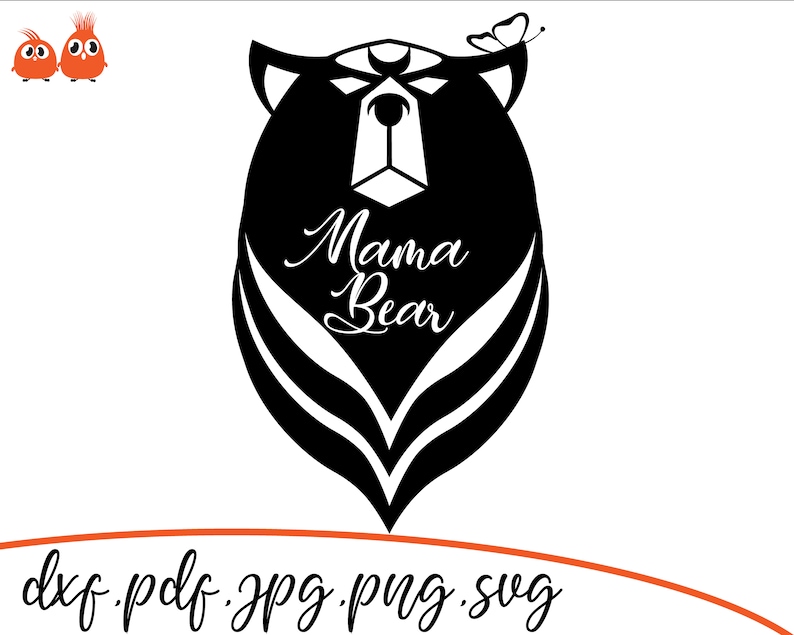 Mama Bear SVG File Mama Bear DXF Mama Bear Cut File Mama - Etsy