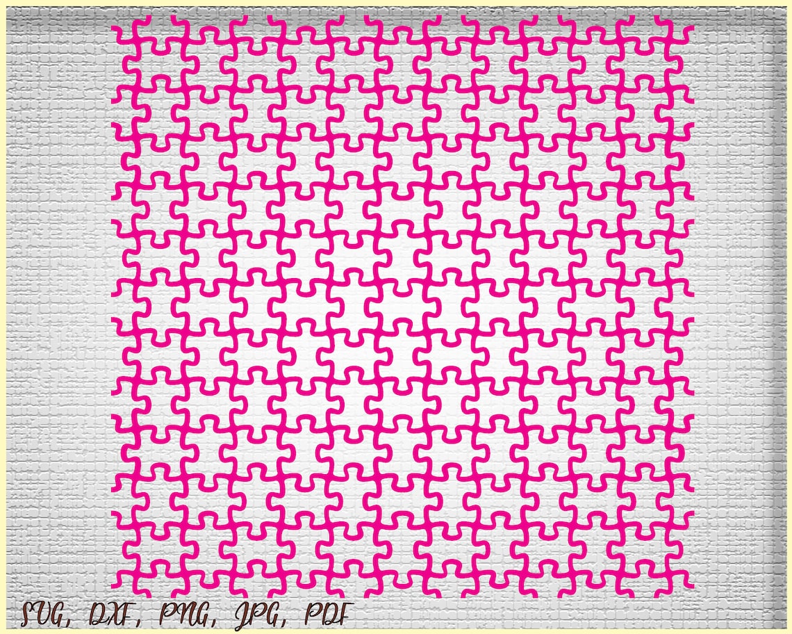 Seamless Patterns Svg Cricut Cut Files Puzzle Cut File | Etsy