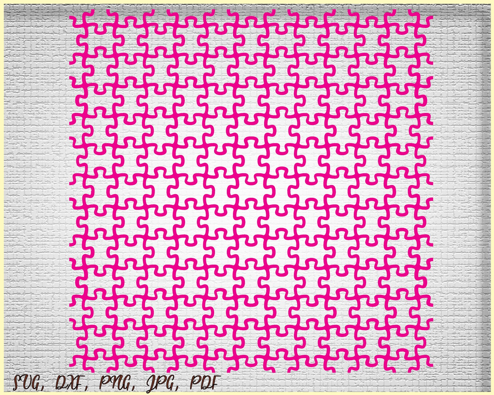 Seamless Patterns Svg Cricut Cut Files Puzzle Cut File | Etsy