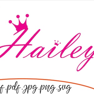 Hailey, Beautiful Baby Names, SVG Cut File, Cut Files Beautiful Baby ...