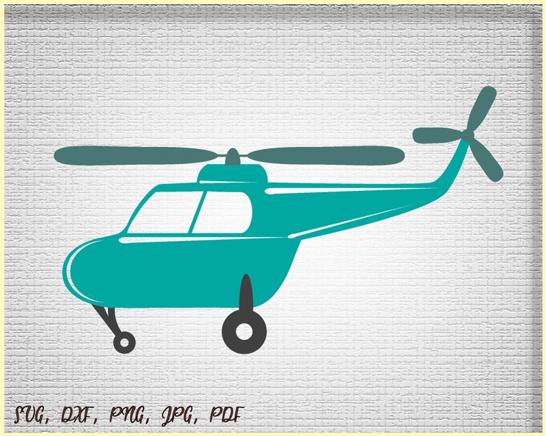 Helicopter SVG File Helicopter DXF Helicopter Cut File | Etsy