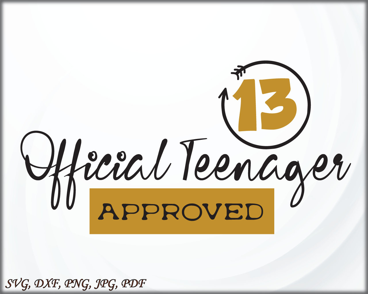 Official Teenager SVG Birthday Cut File SVG Cut File | Etsy