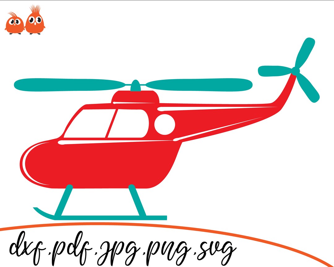 Helicopter SVG File, Helicopter DXF, Helicopter Cut File, Helicopter ...