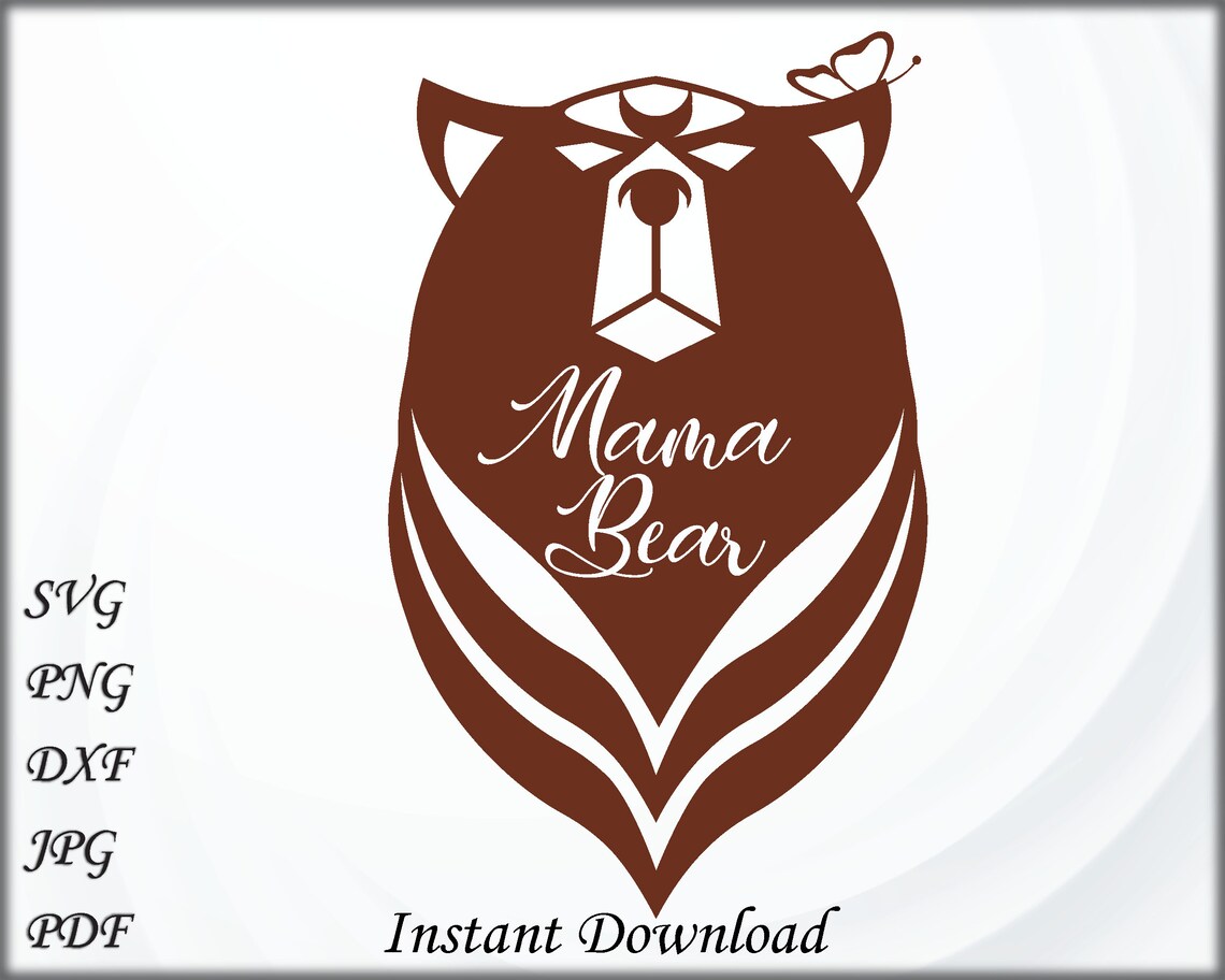 Mama Bear SVG File Mama Bear DXF Mama Bear Cut File Mama - Etsy