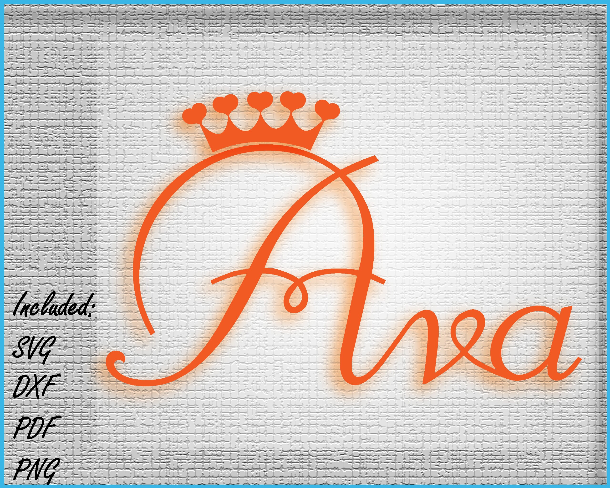 Ava, Beautiful Baby Names, SVG Cut File, Cut Files Beautiful Baby Names ...