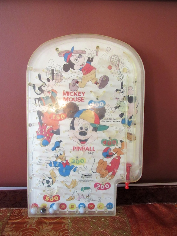 Mickey Mouse Pin Ball Game by Wolverine Toy Co. - Etsy