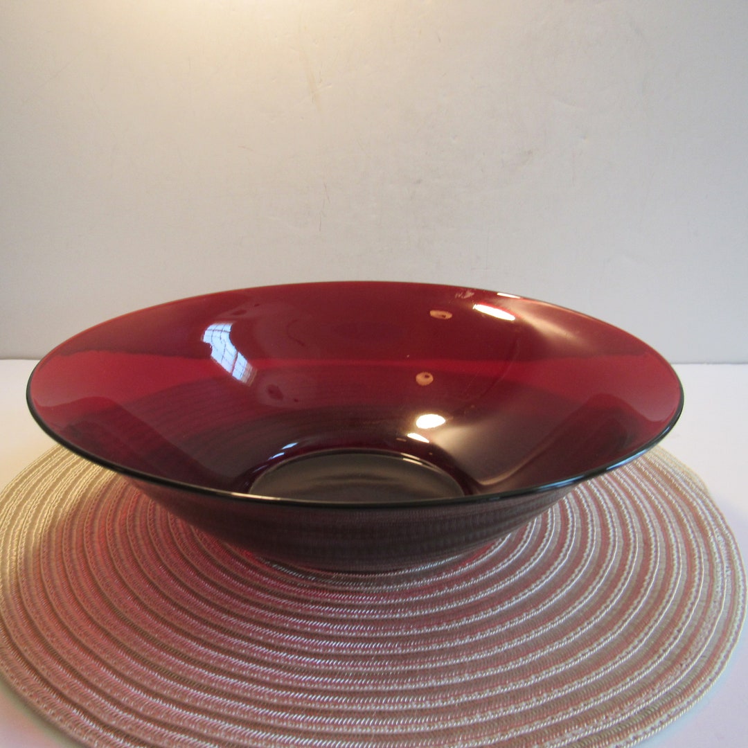 Vintage Royal Red Salad Bowl - Etsy