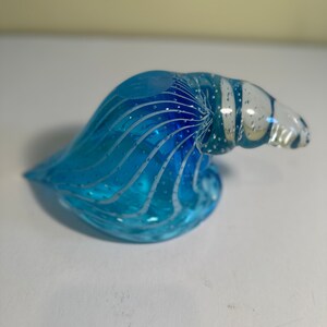 Blue Seashell Art Glass Sculptures - Etsy