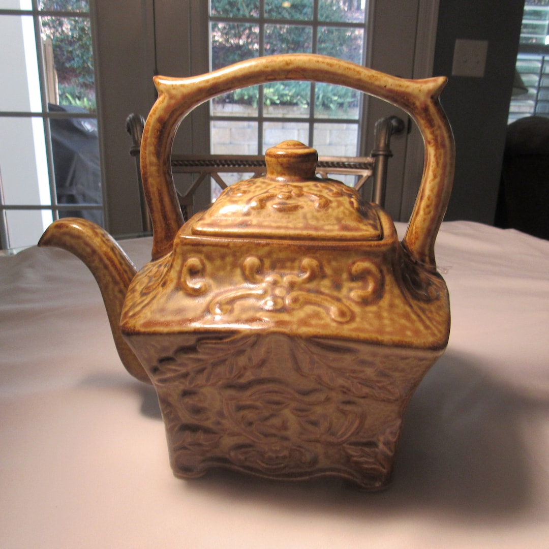 Vintage Ceramic Asian Style Teapot - Etsy