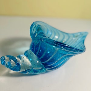 Blue Seashell Art Glass Sculptures - Etsy