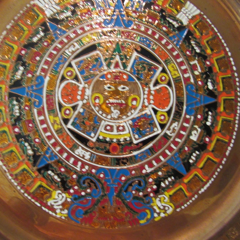 Aztec Mexican Copper Wall Hanging Calendar - Etsy