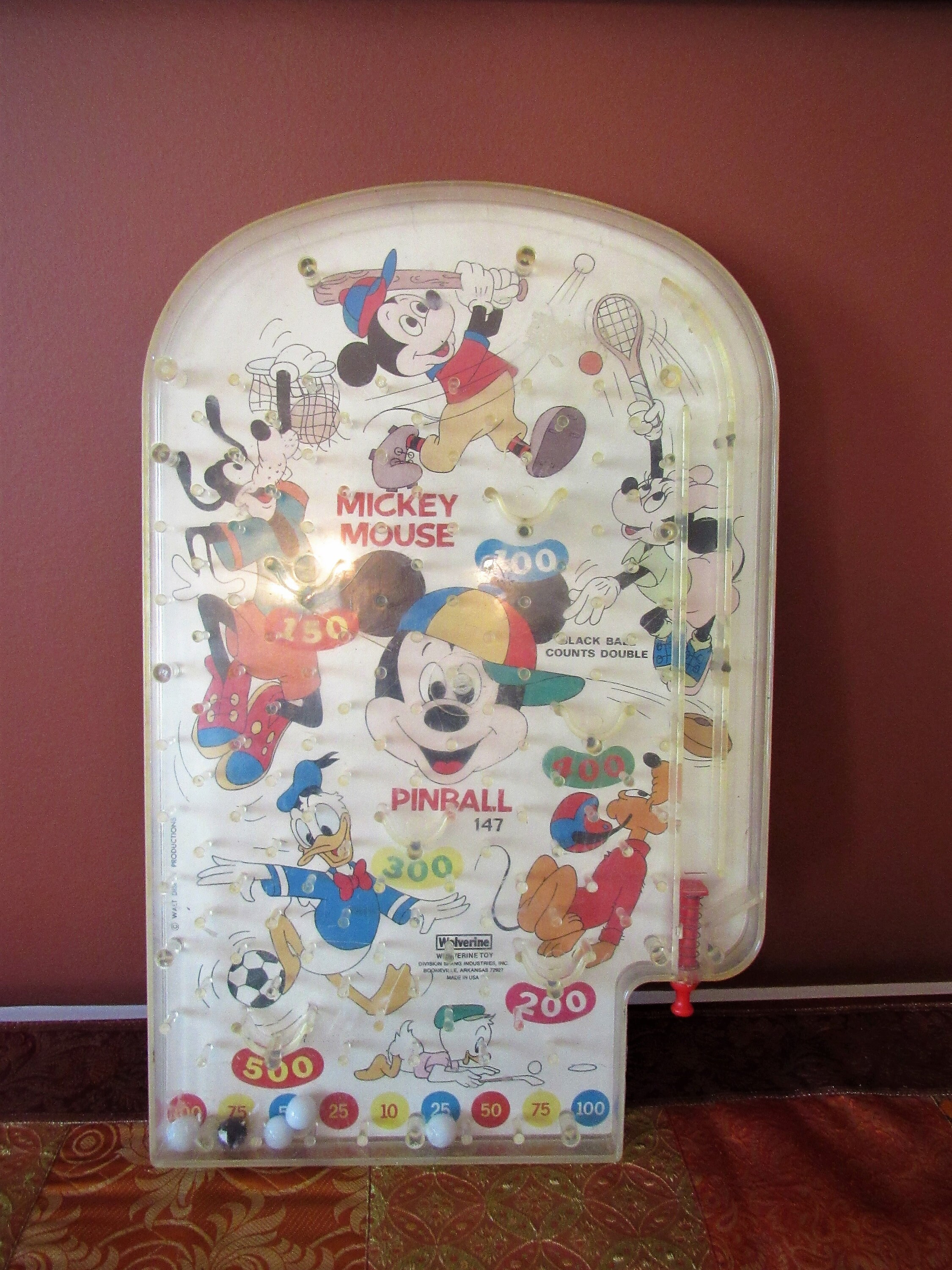 Mickey Mouse Pin Ball Game by Wolverine Toy Co. - Etsy
