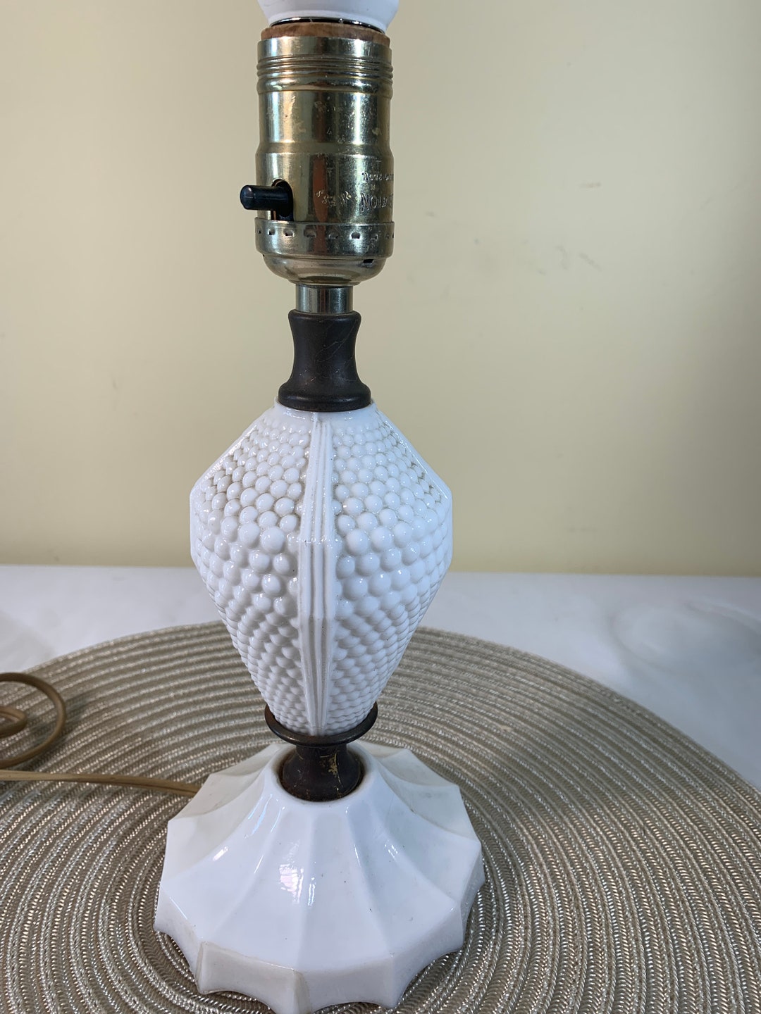 Three Vintiage White Mile Table Lamps Sold Separately - Etsy