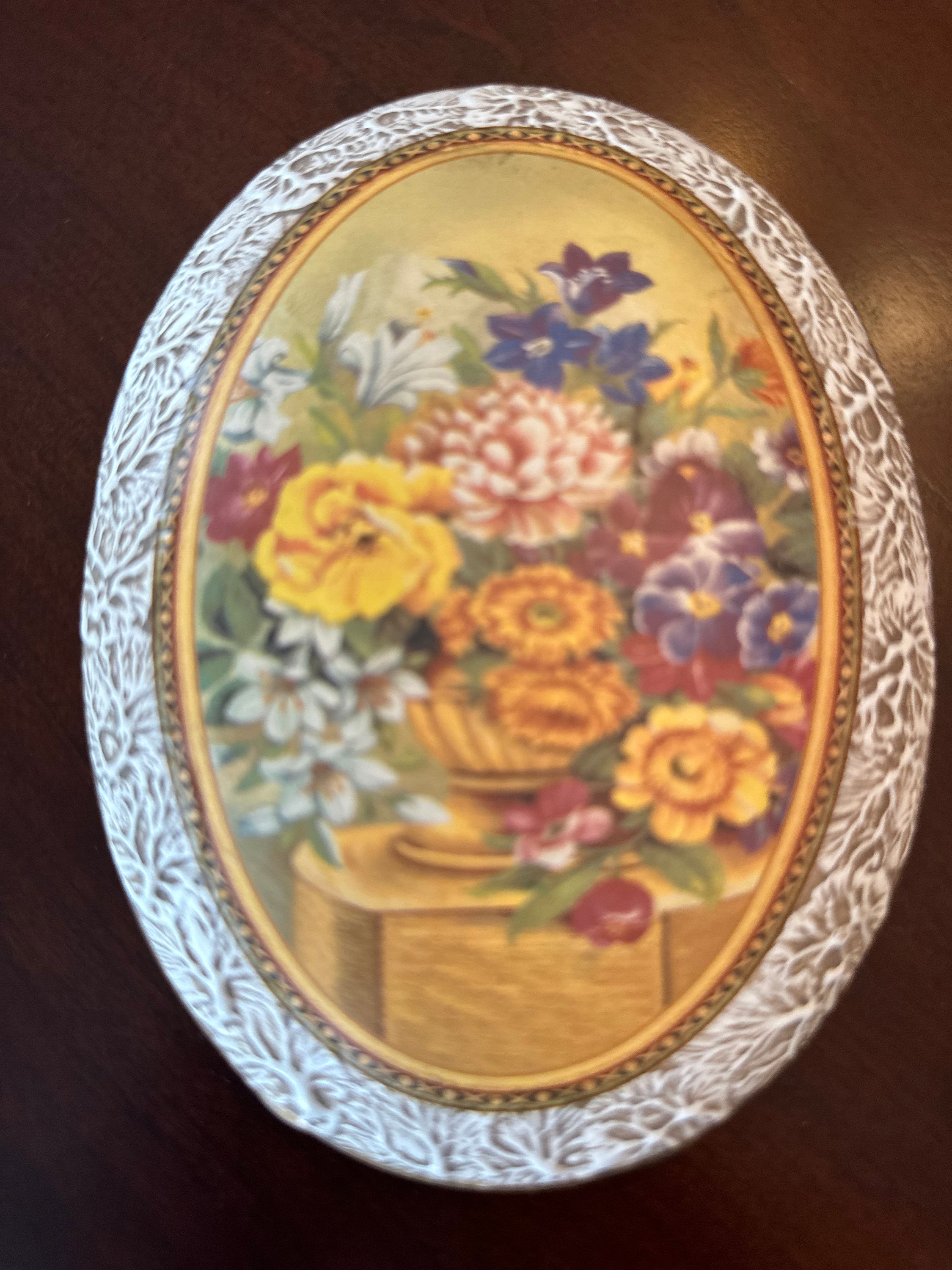 La Rose Painted Porcelain Oval Decorative Wall Plaque - Etsy