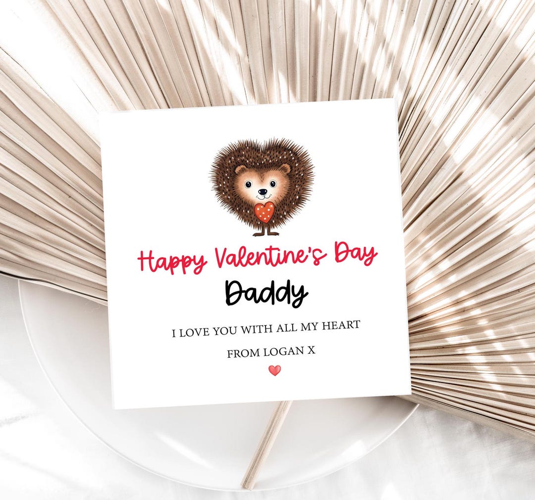 Personalised Daddy Valentine's Day Card, Dad, Papa, Grandad, Uncle ...