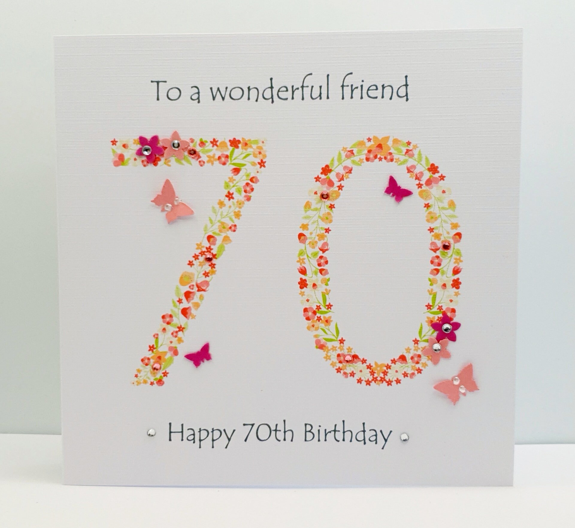 Personalised Friend 70th Birthday Card Auntie Nanny Etsy Uk