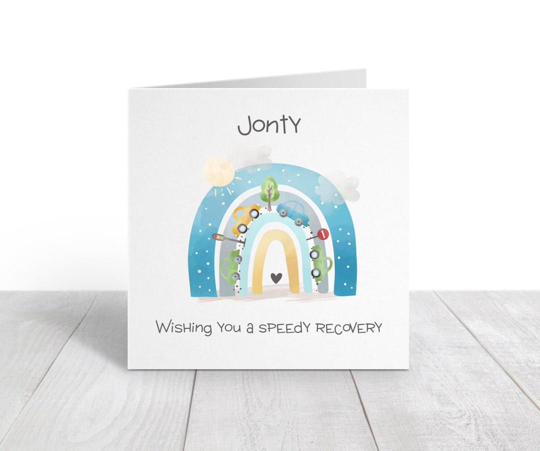 Personalised Child Get Well Soon Card, Speedy Recovery Card, Get Better ...