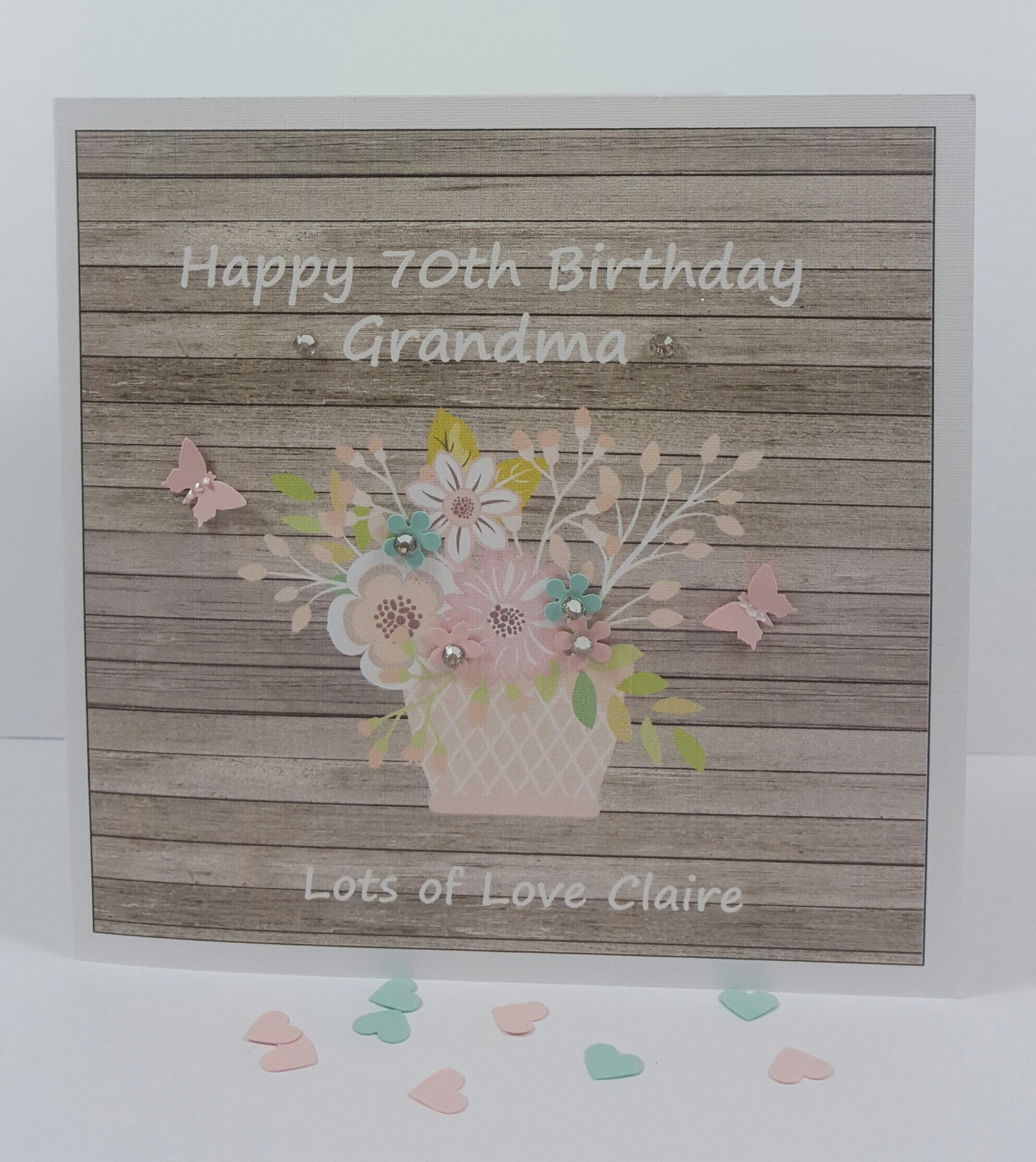 Personalised Grandma Birthday Card 70th Birthday Card Nan Etsy Uk