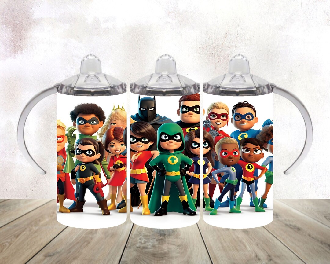 Superhero Squad Assemble Sippy Cup Sublimation Designs, Tumbler Design ...