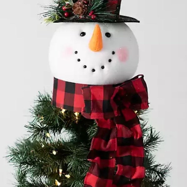 Snowman Tree Topper - Etsy