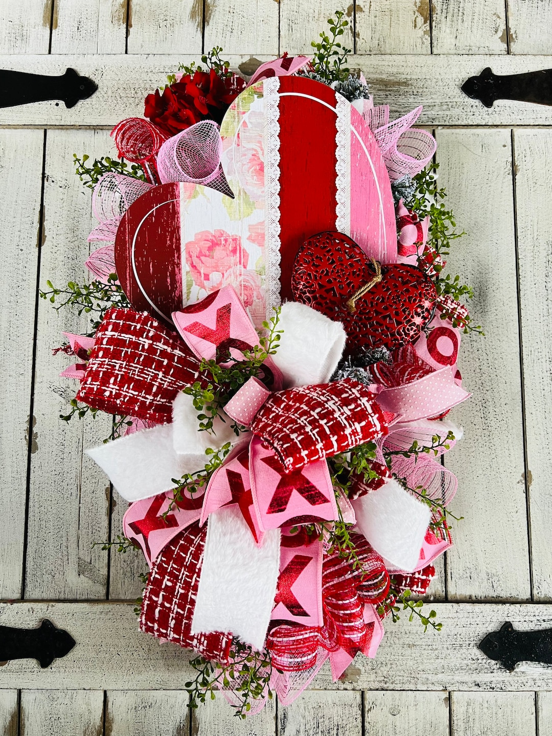 Valentines Day Swag, Wreath, Heart Home Decor - Etsy