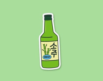 Cute Soju Cat Sticker | Soju Sticker | Cat Sticker | Korean Drink ...
