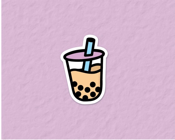 Boba Milk Tea Vinyl Sticker | Etsy