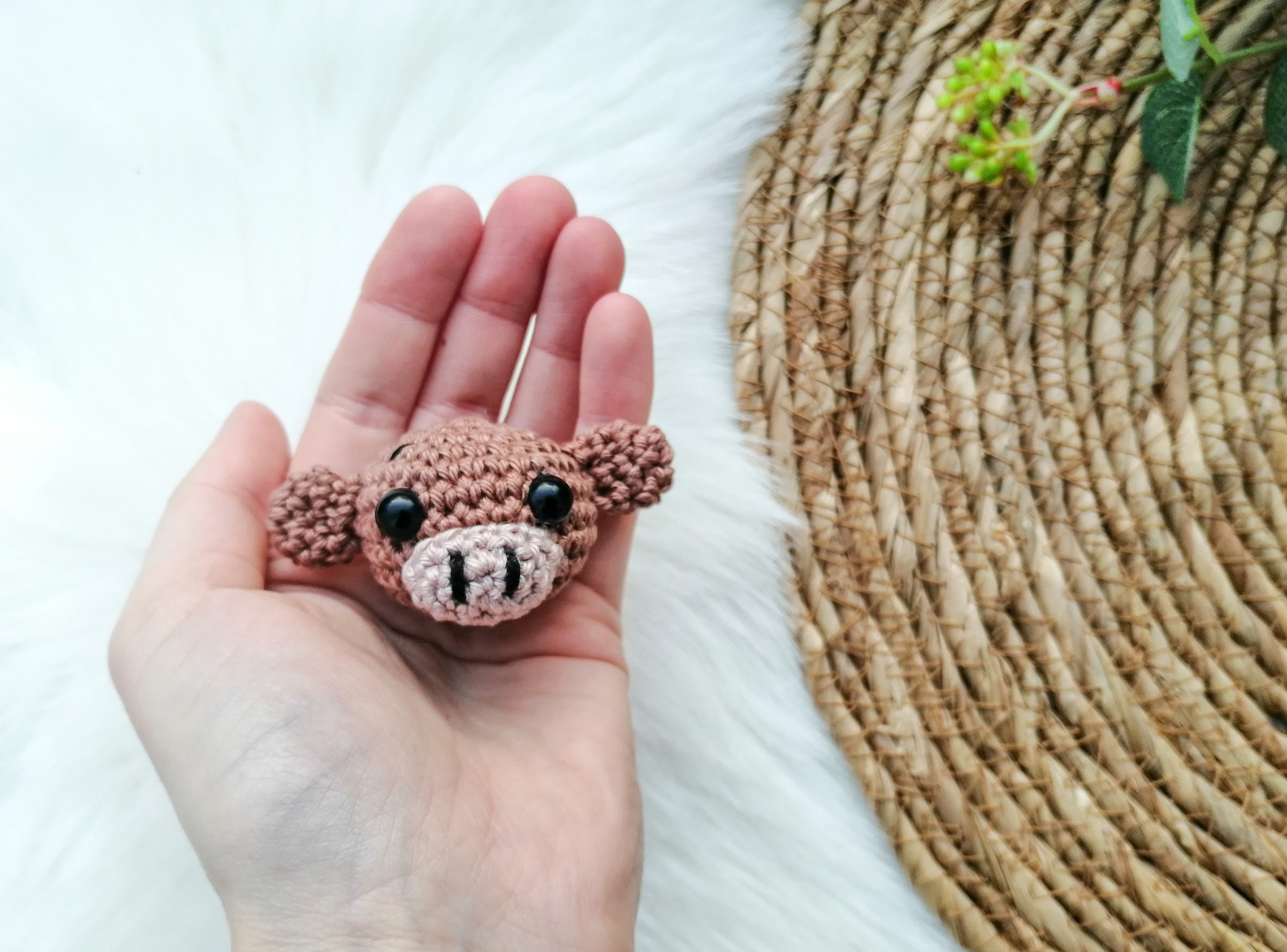 Crochet Pattern Monkey Head, Crochet Pendant, Pendant for Stroller ...
