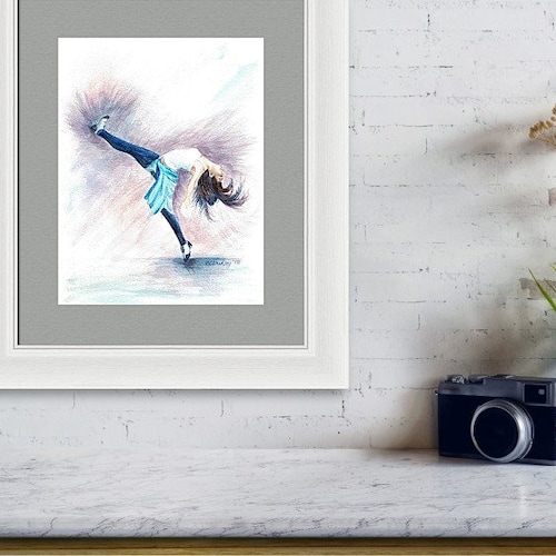 Tap Dancer Wall Art Watercolor Print Modern Dance Poster Girls - Etsy