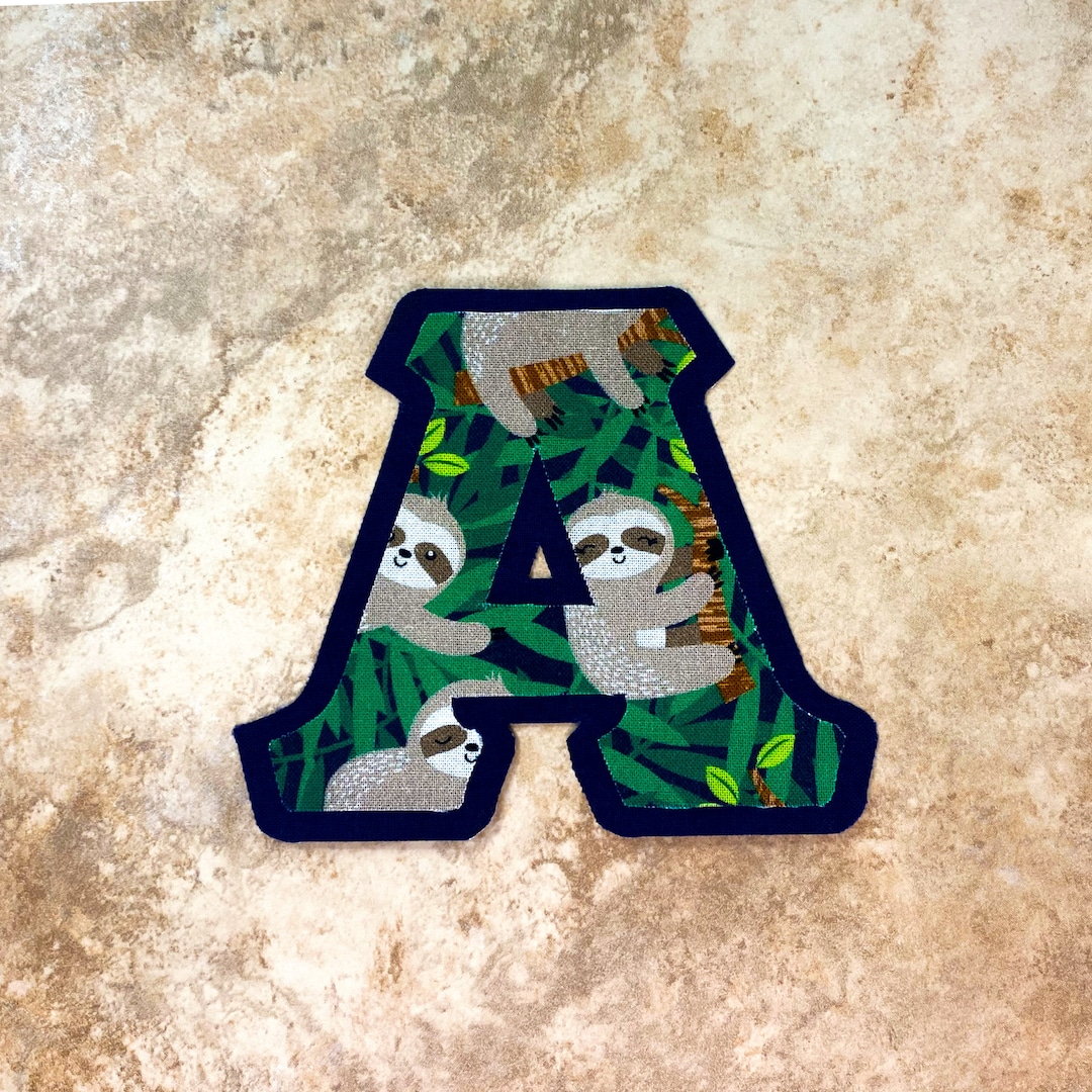 Sloths - Custom Iron on Greek Letters | Stitch Sorority Letters | Greek ...