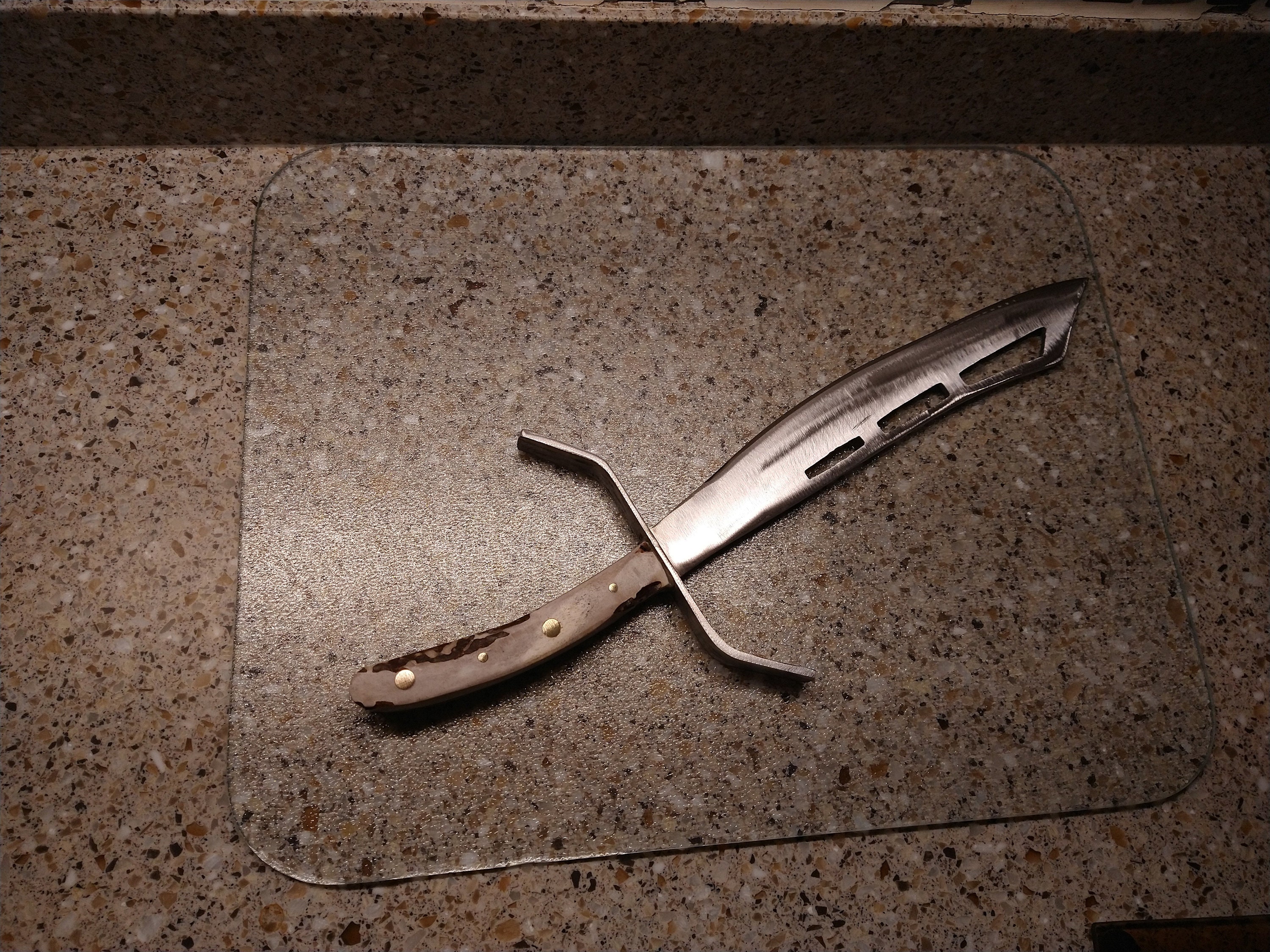 Spiderforgeco Scimitar Forged Deer Antler Grip 5160 Steel - Etsy