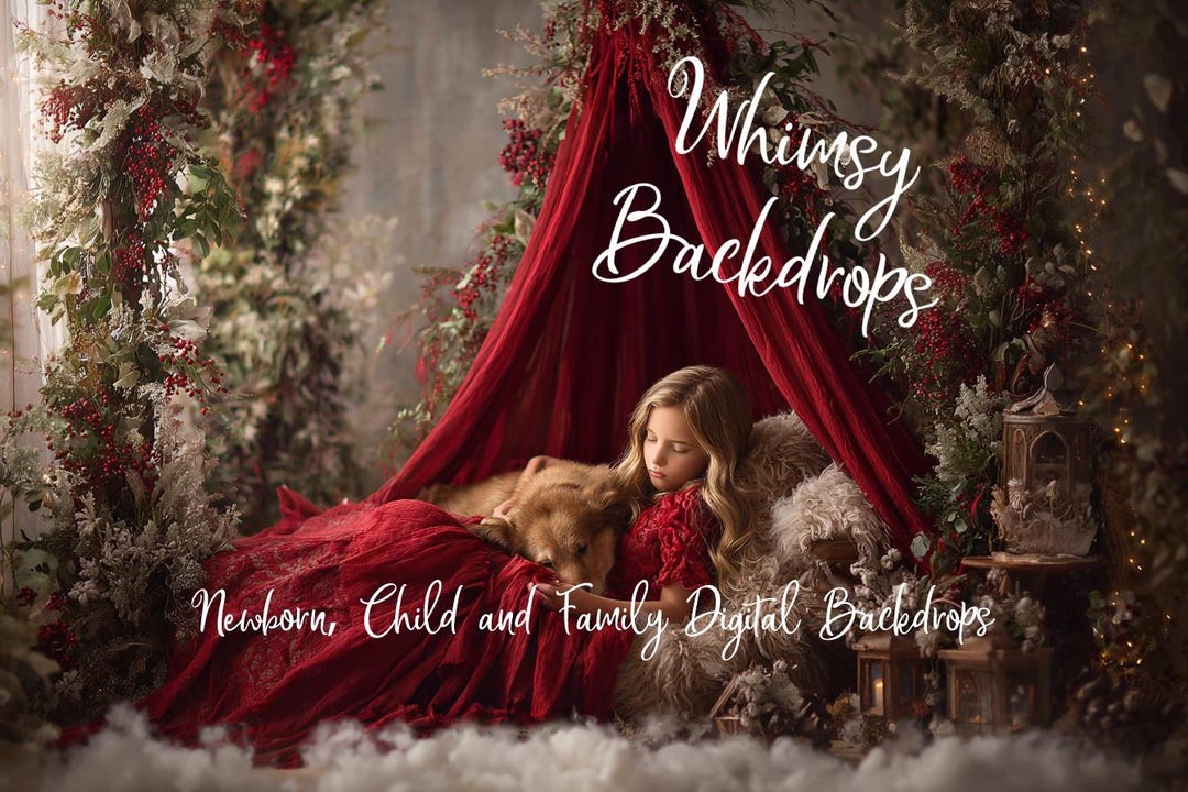 Christmas Canopy Digital Backdrop, Christmas Background - Etsy