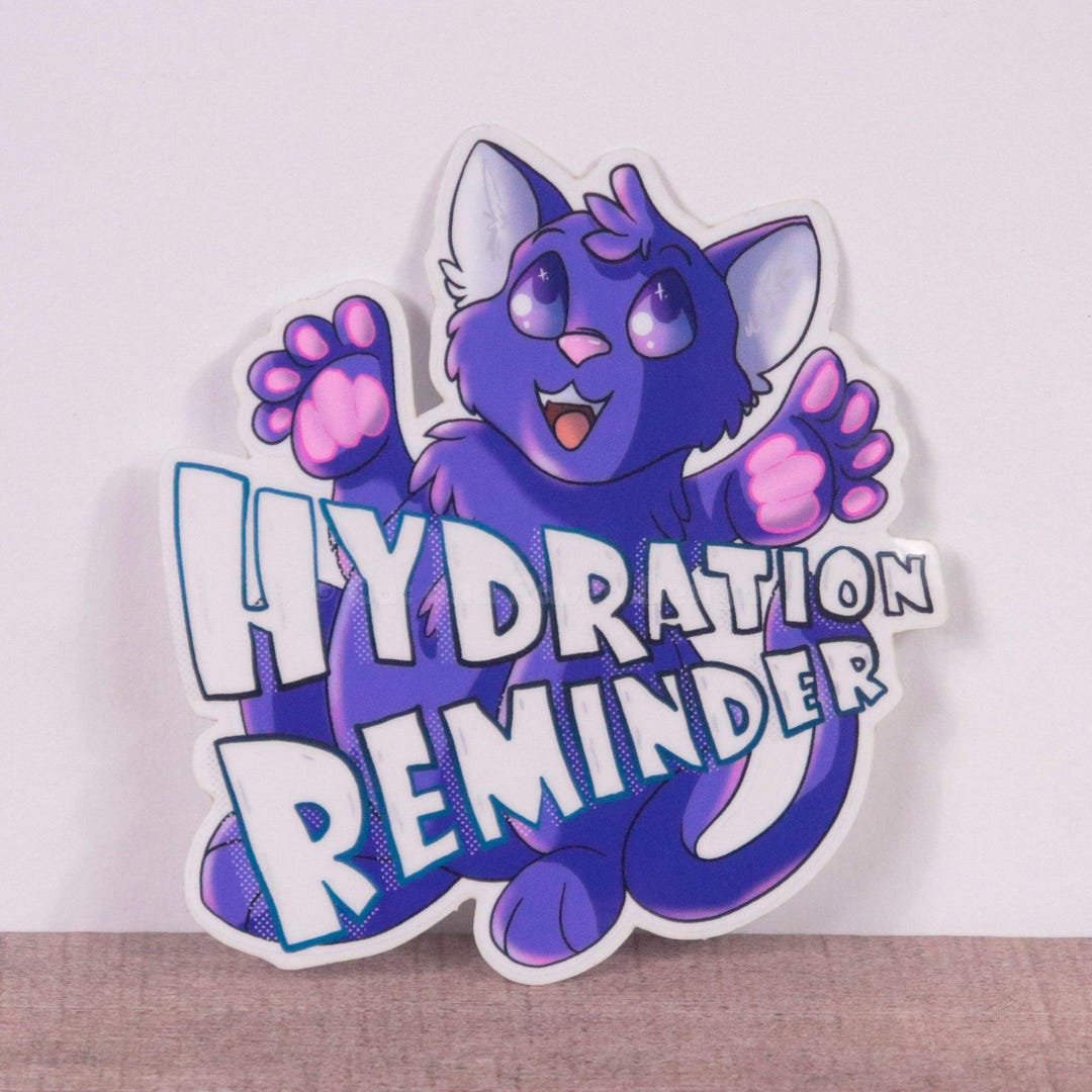 Hydration Reminder Vinyl Sticker - Etsy