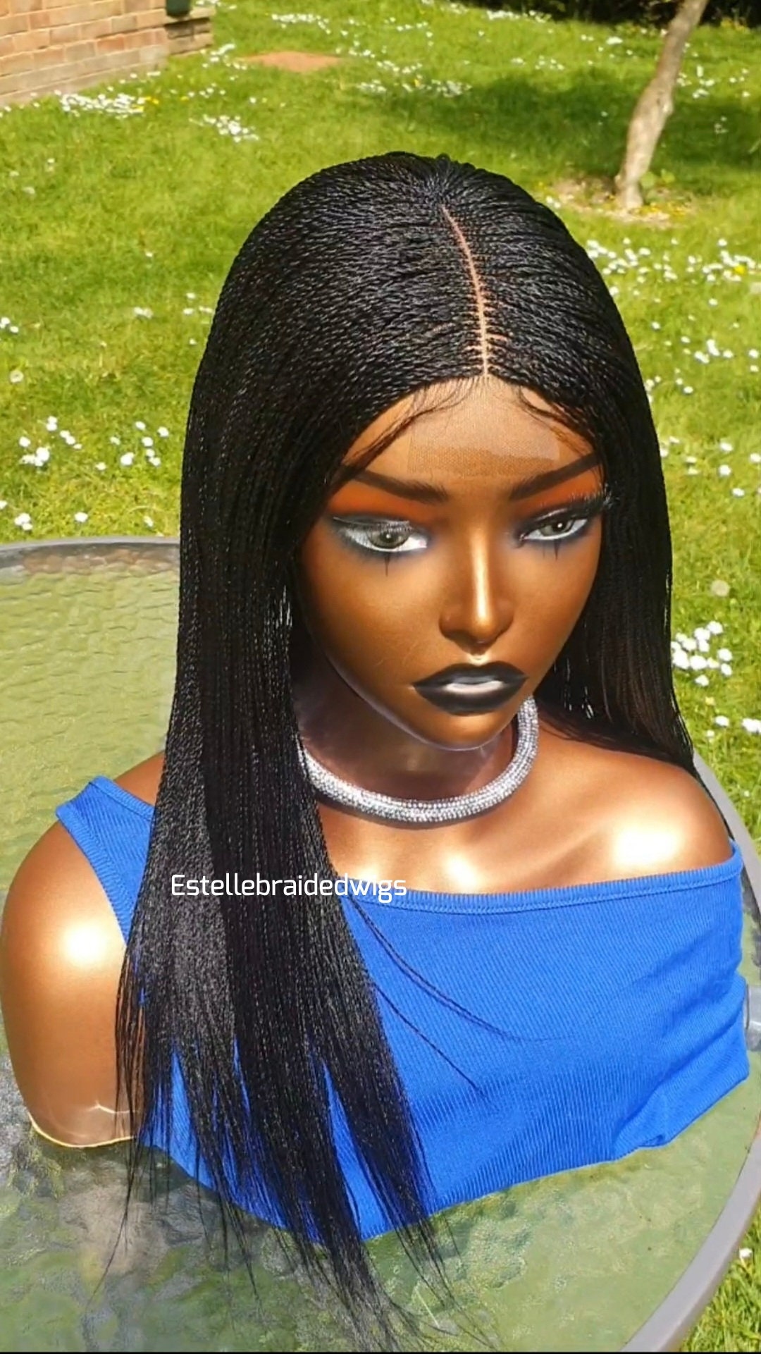 Ready To Ship Braided Wig Braids Wig For Black Women Micro Twists Wig