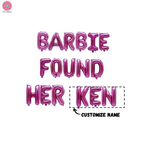 Barbie Found Her Ken 16 Inches Barbie Theme Bach Party - Etsy