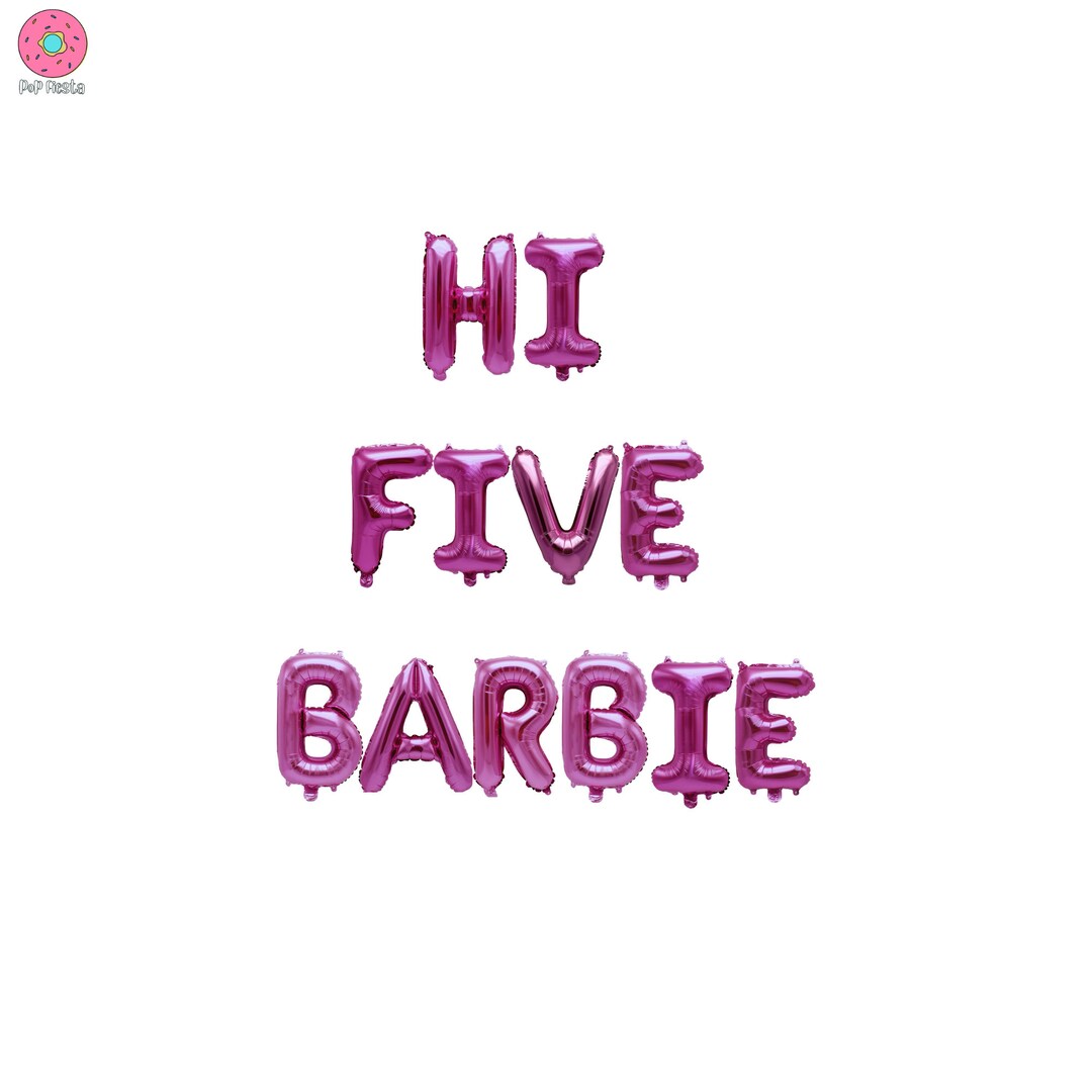 Hi Five Barbie 16 Inches Barbie Theme 4th Birthday Party Malibu Theme ...