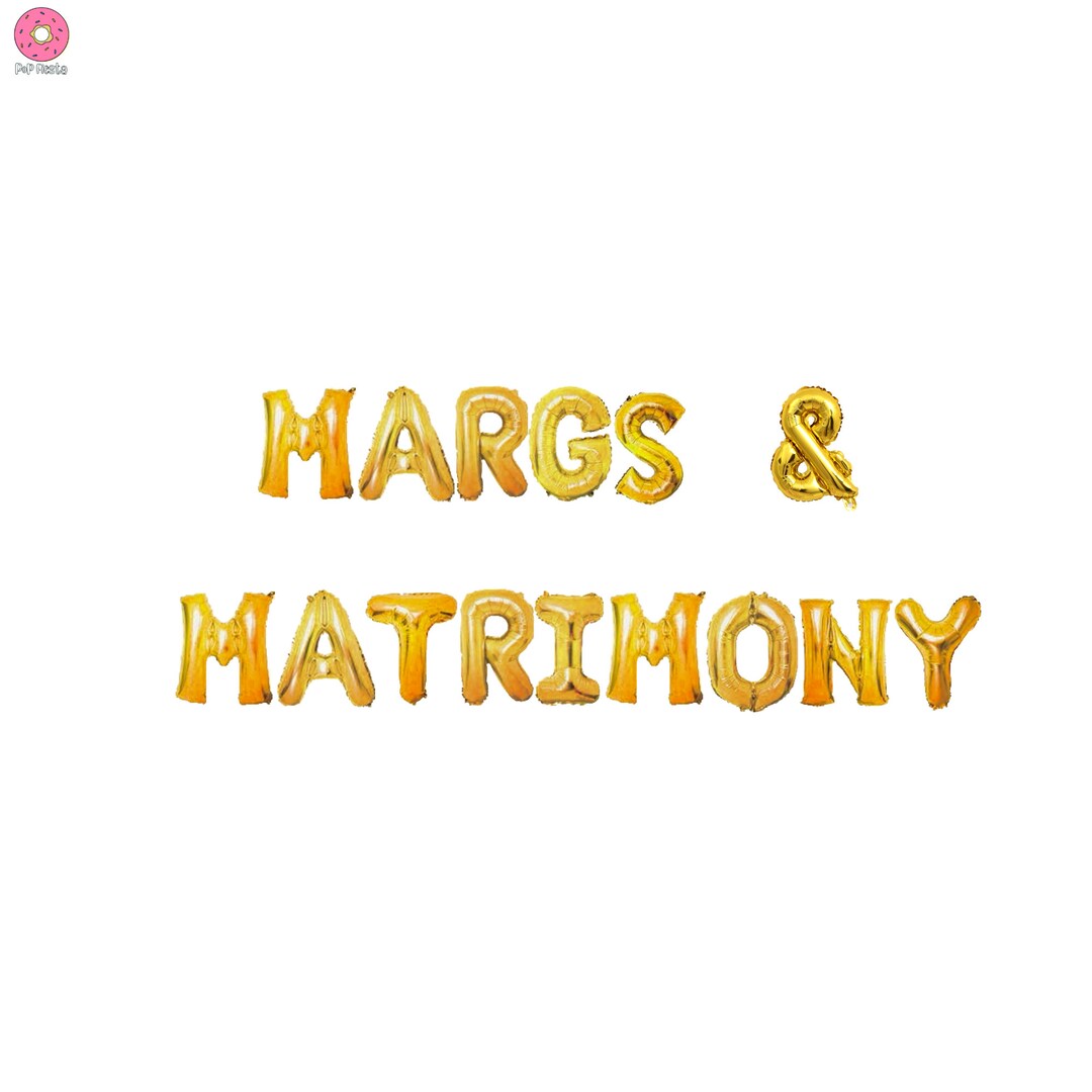 Margs & Matrimony Banner 16 Inches Bachelorette Girls Weekend Bach ...