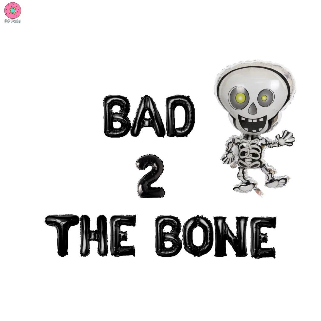 Bad 2 the Bone Banner 16 Inches rock N Roll 2nd Birthday - Etsy