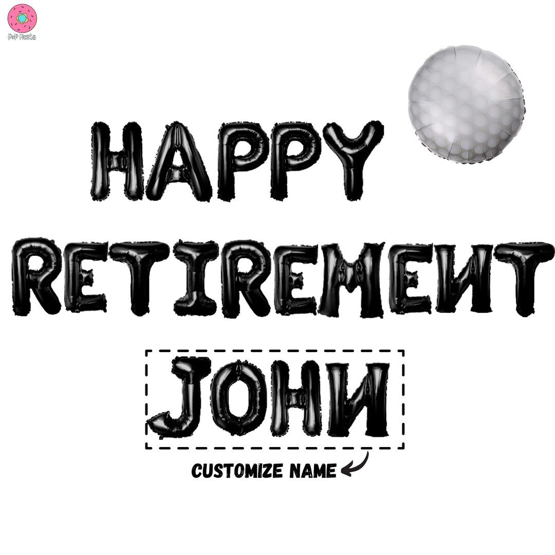 Custom Happy Retirement Golf Theme Banner 16 Inches Golf - Etsy