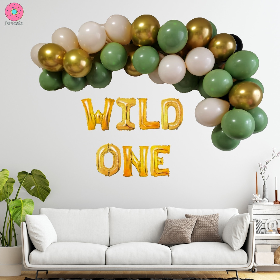 Wild One With Garland Set wild One Theme Woodland Safari Jungle 1st ...