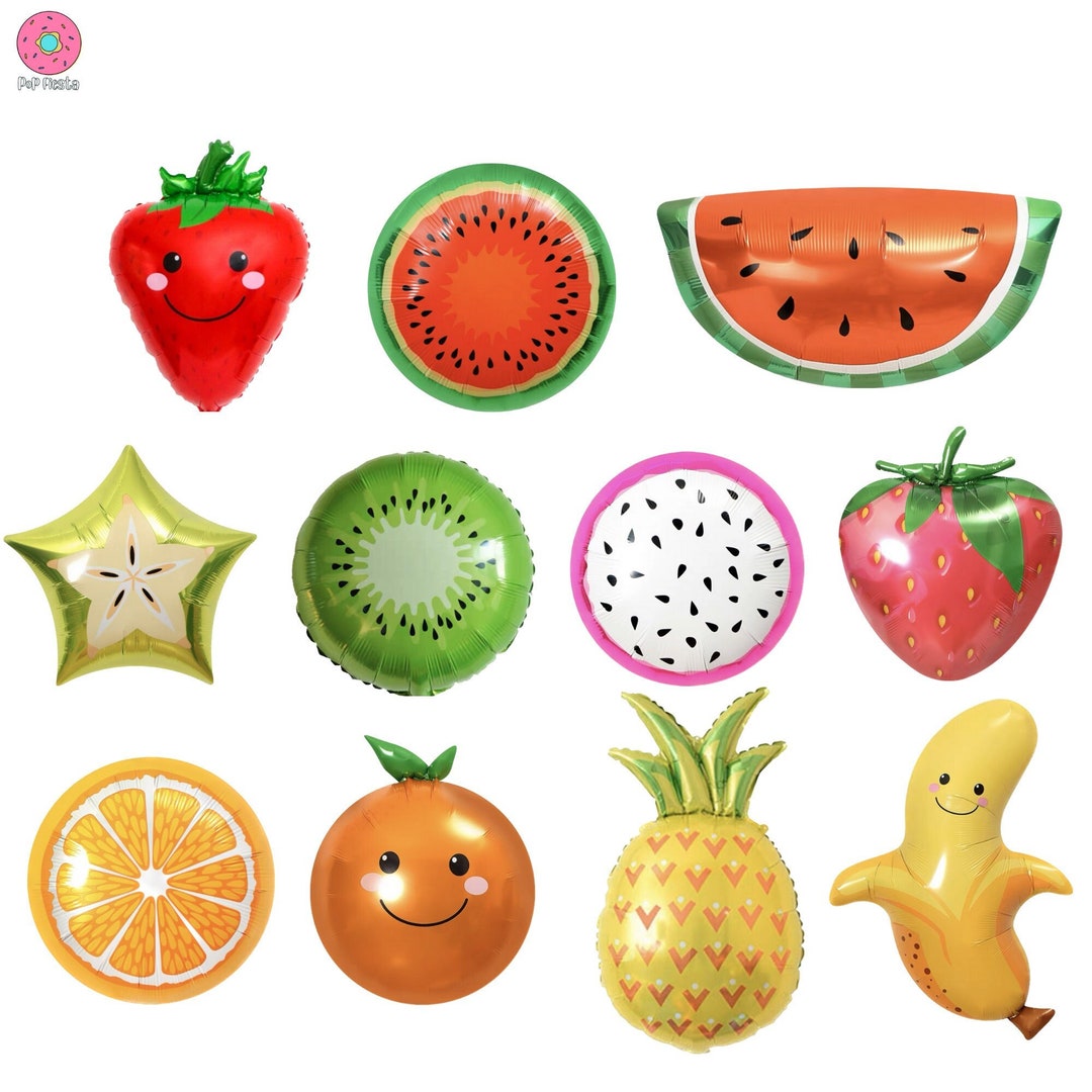 Fruit Sweets Balloons Set Watermelon Berry Orange Kiwi Orange Banana ...