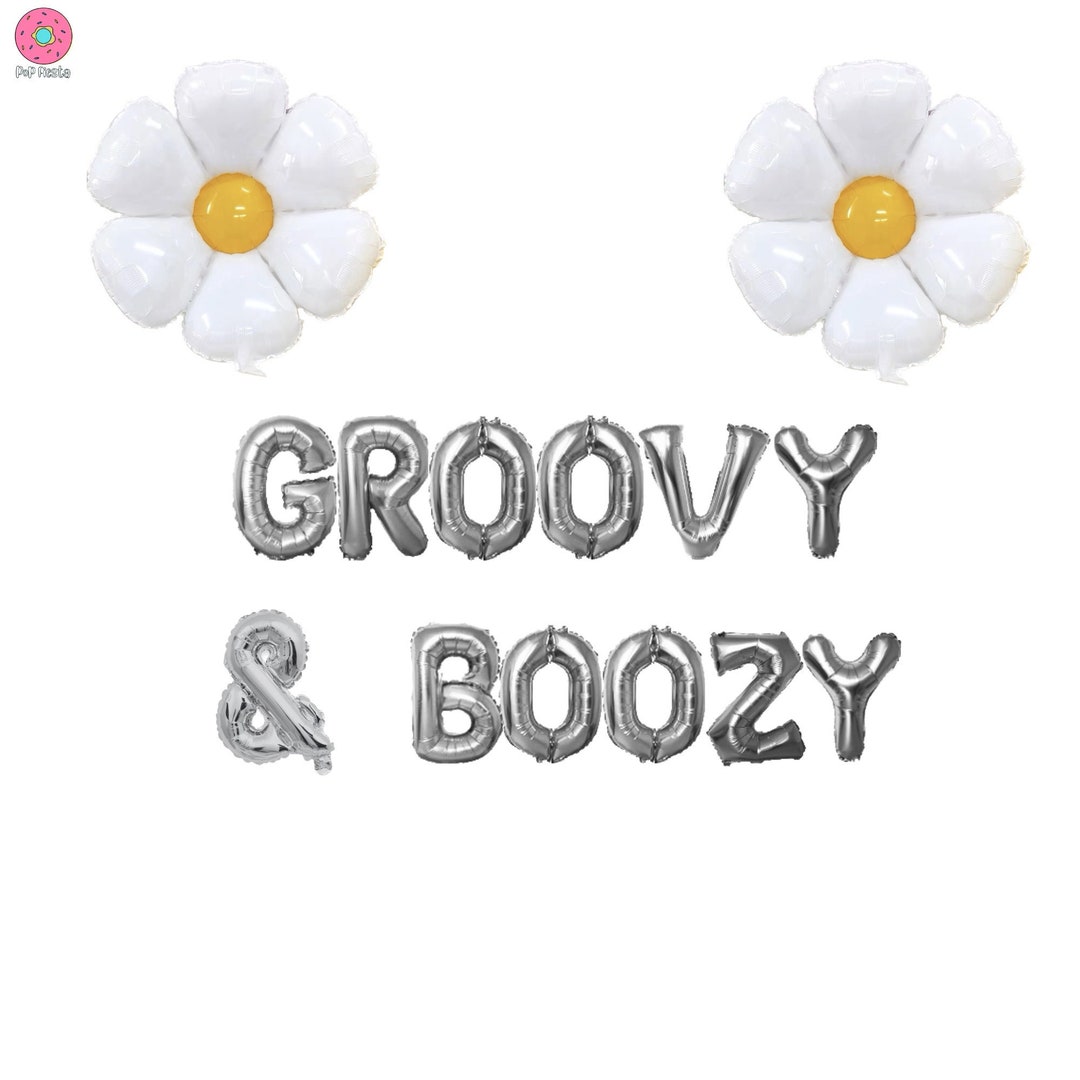Groovy and Boozy Banner 16 Inches Retro Groovy Theme Bach - Etsy Hong Kong
