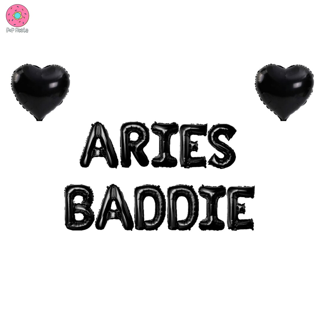 Aries Baddie Banner 16 Inches Zodiac Aries Season Birthday - Etsy