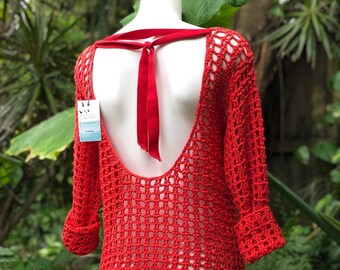 Open Back Sweater - Etsy