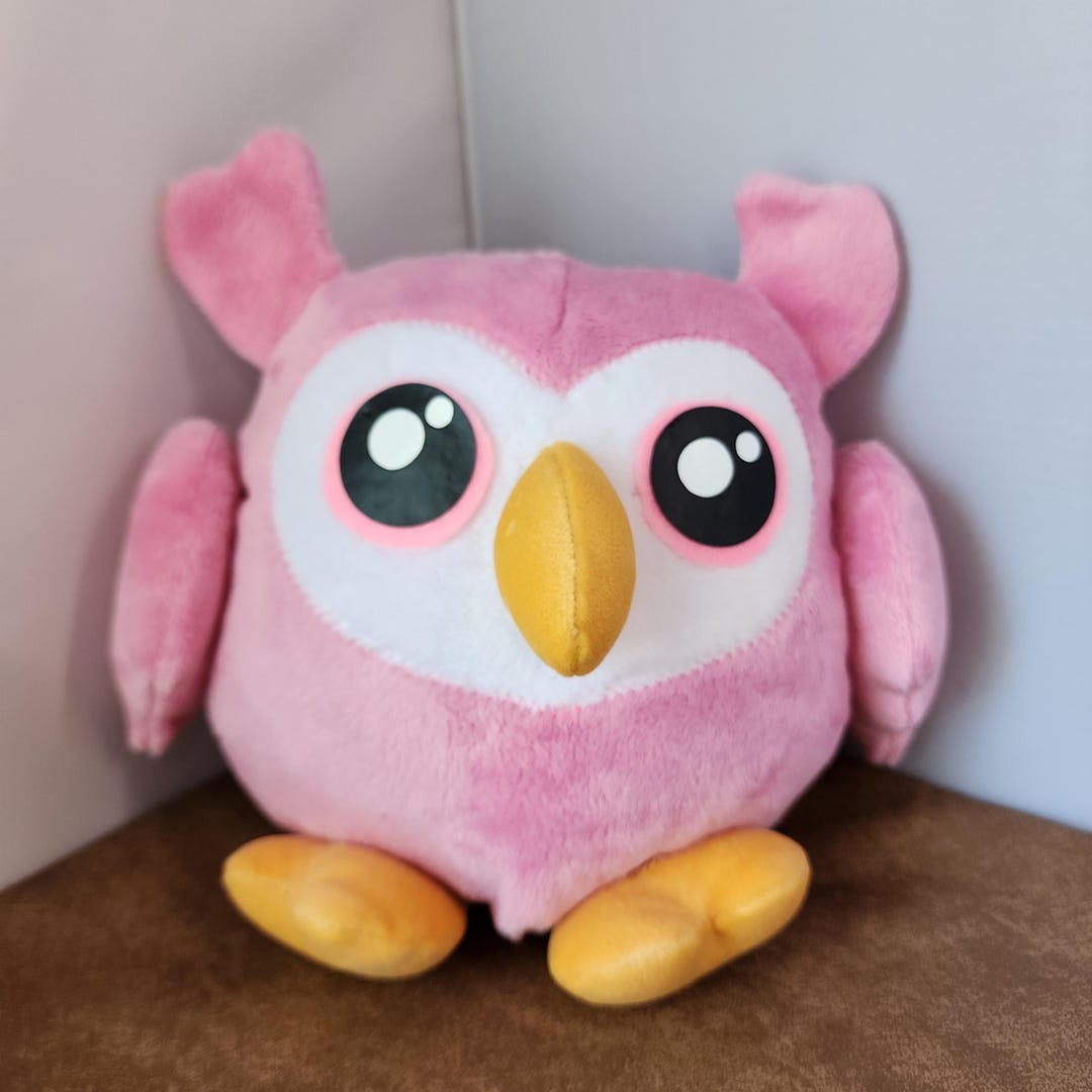 Pink Plushy Owl - Etsy